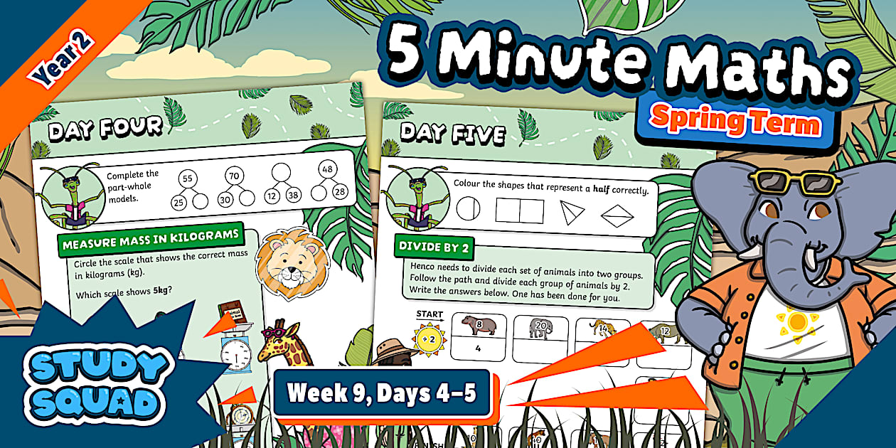 👉 Study Squad 5 Minute Maths - Year 2 Spring - Week 9 Days 4-5