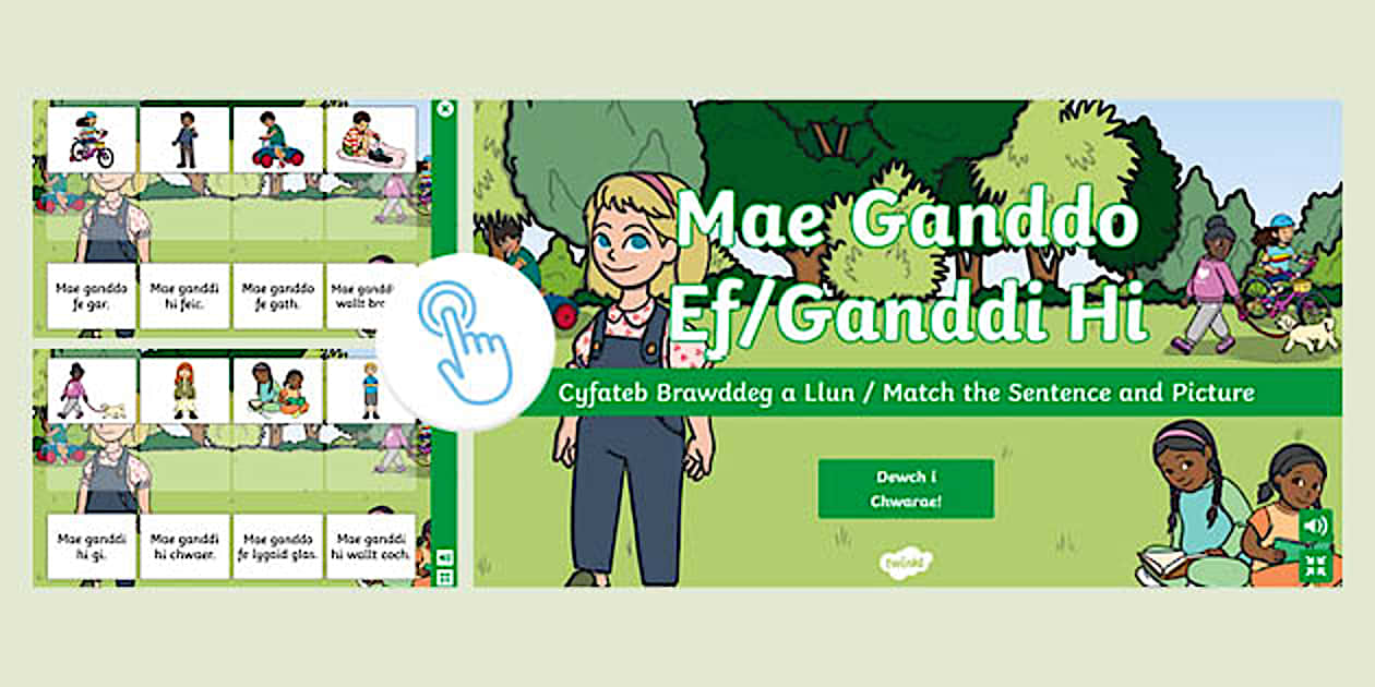 Learn Welsh: Gêm Rhyngweithiol Mae Ganddo Fe/Ganddi Hi... (He/She has...)