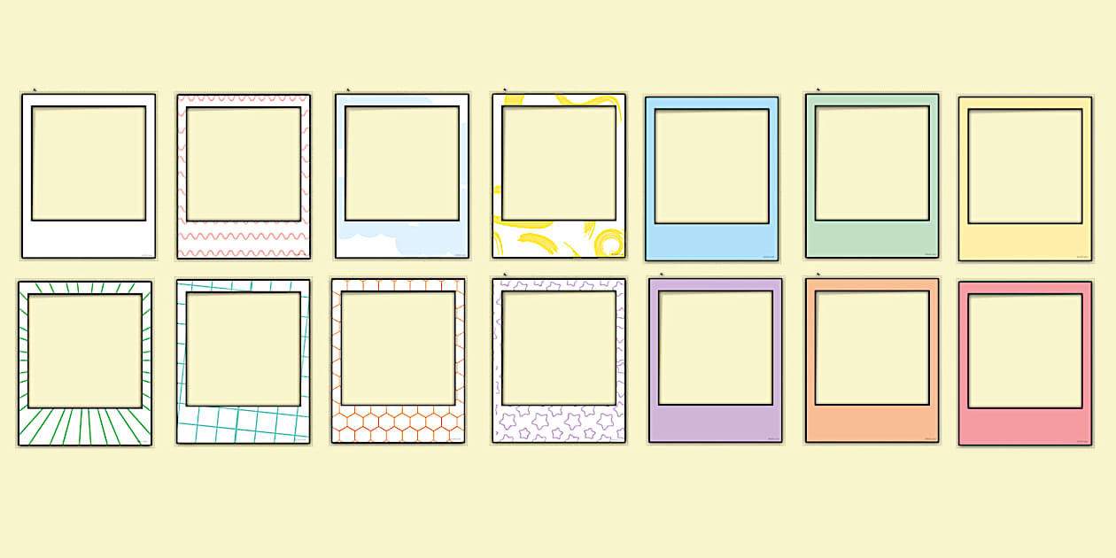 Instant Photo Style Frames Display Cut-Outs - Twinkl