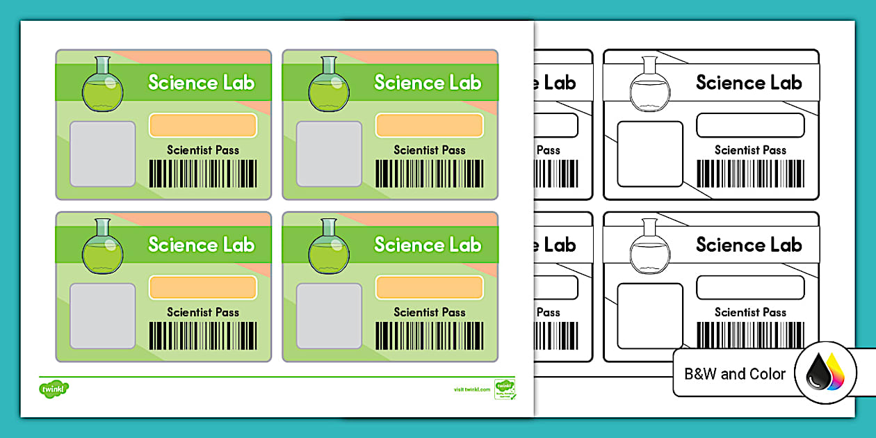 Science ID Badge for Dramatic Play Activities | Twinkl USA