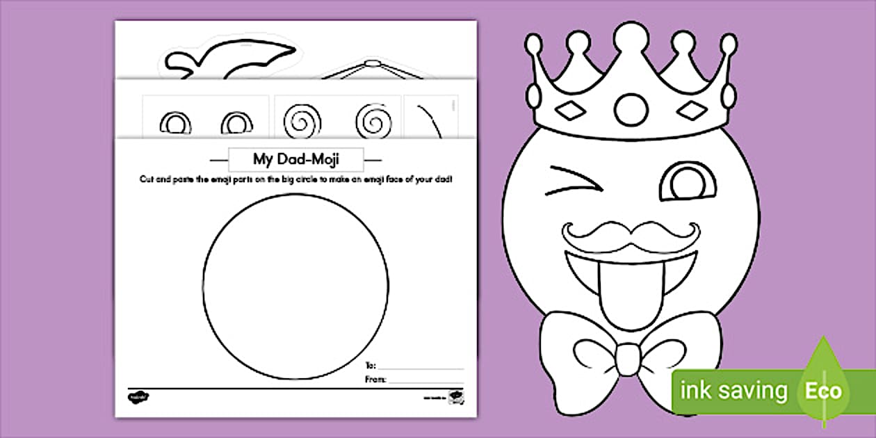 😊 Father's Day My Dad Emoji Activity (teacher made)