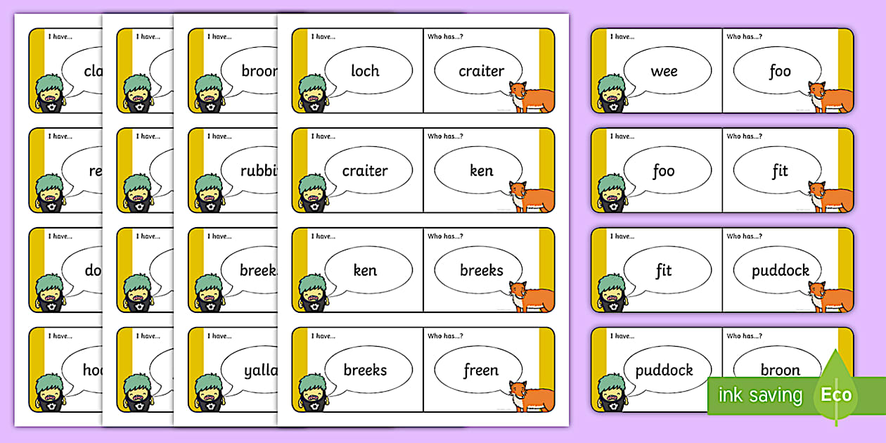 Doric Craiter Vocabulary Loop Cards (teacher made) - Twinkl
