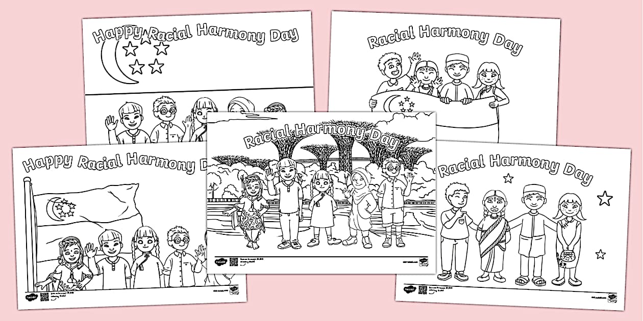 Racial Harmony Day Colouring Pages