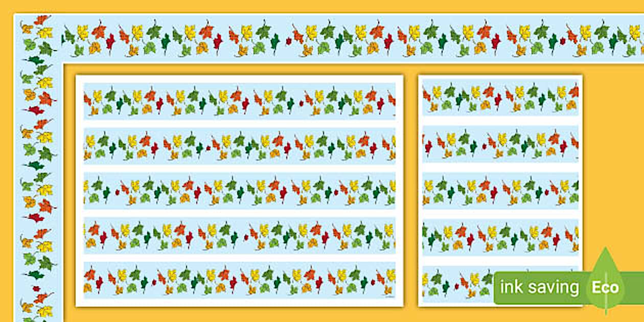 Leaf Display Borders (teacher made) - Twinkl