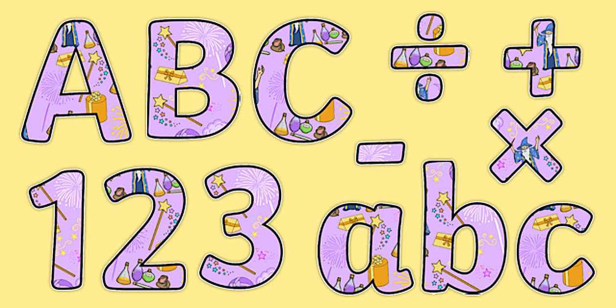 Magic Maths Display Letters and Numbers Pack (teacher made)