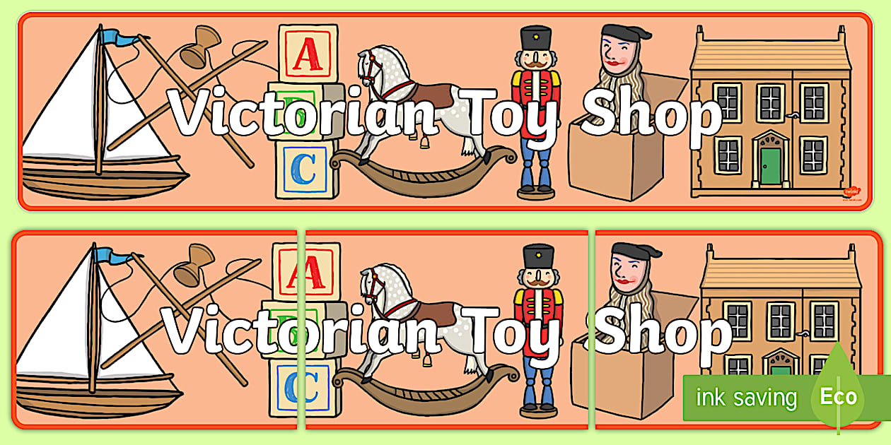 Victorian Toy Shop Role Play Banner (teacher made) - Twinkl