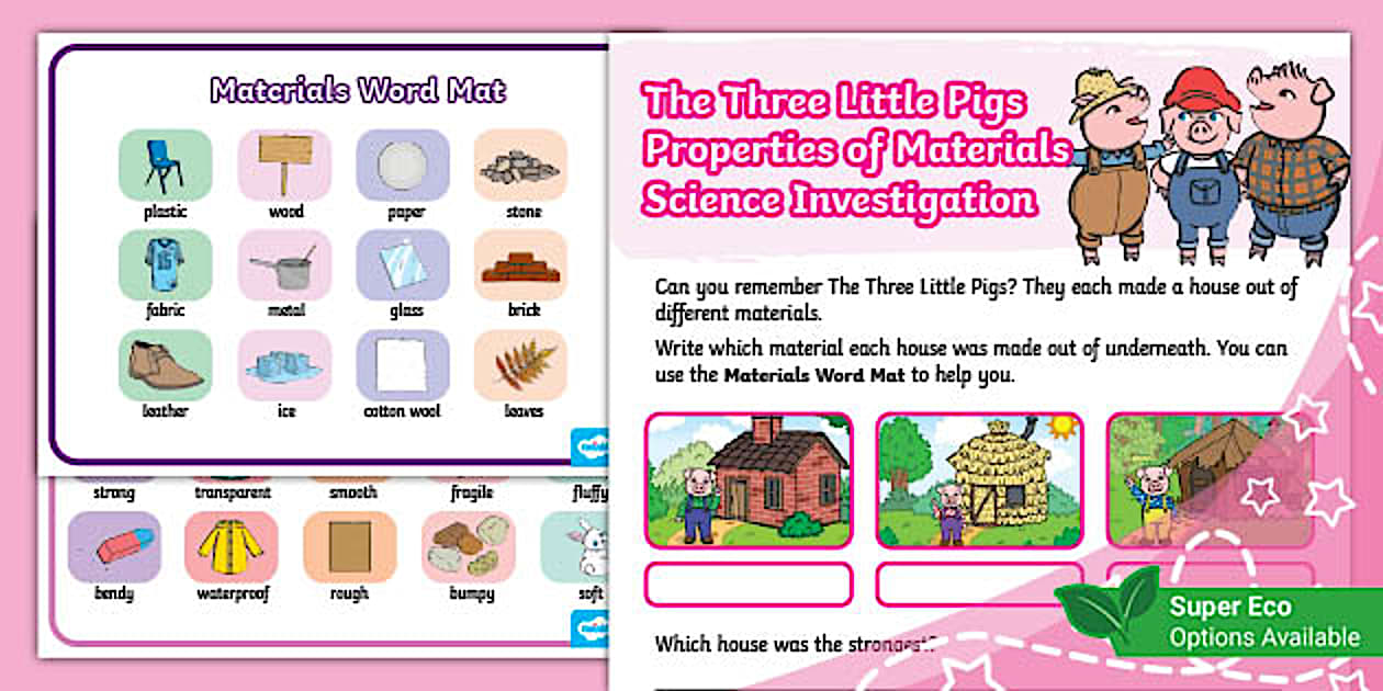 Three Little Pigs Materials Science Investigation (5 - 6)