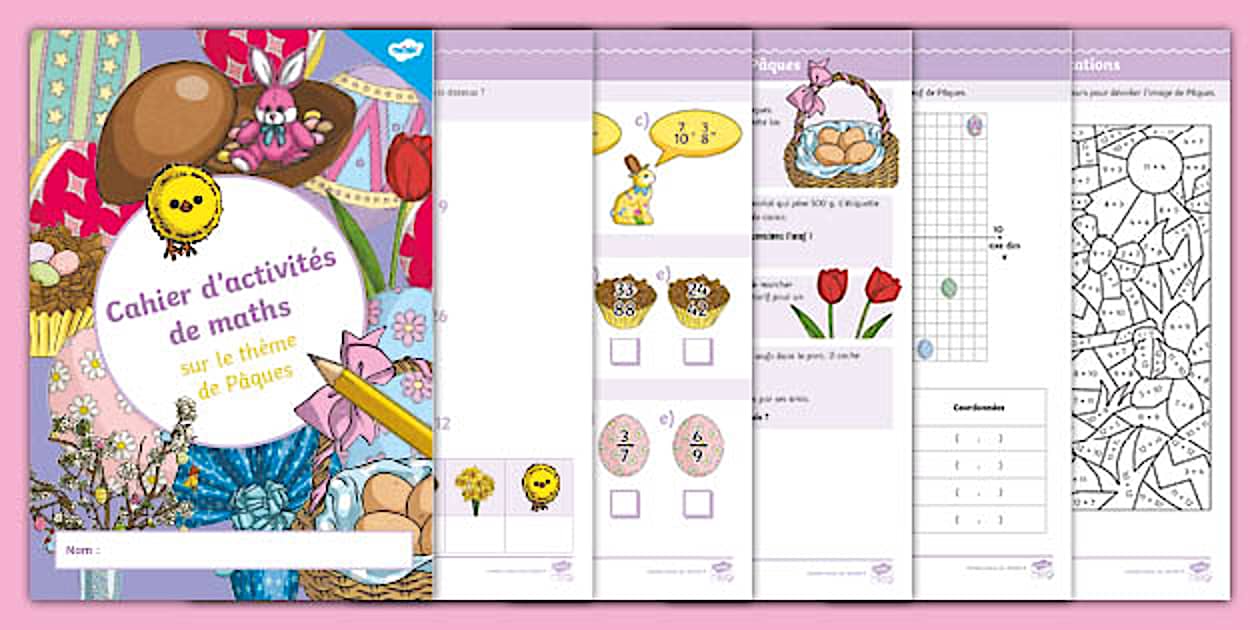 Cahier d'activités de Maths de Pâques - 9-12 ans