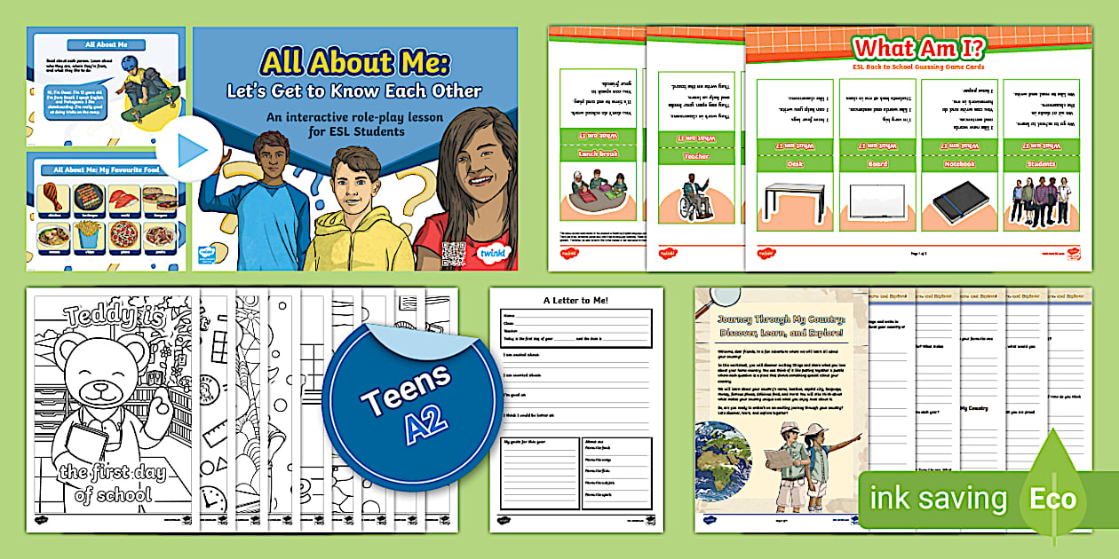 ESL Back to School Activity Pack [Teens, A2] (teacher made)