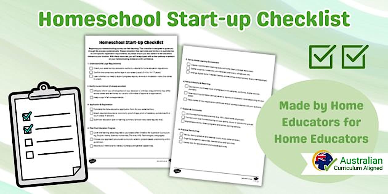 Homeschool Start Up Checklist