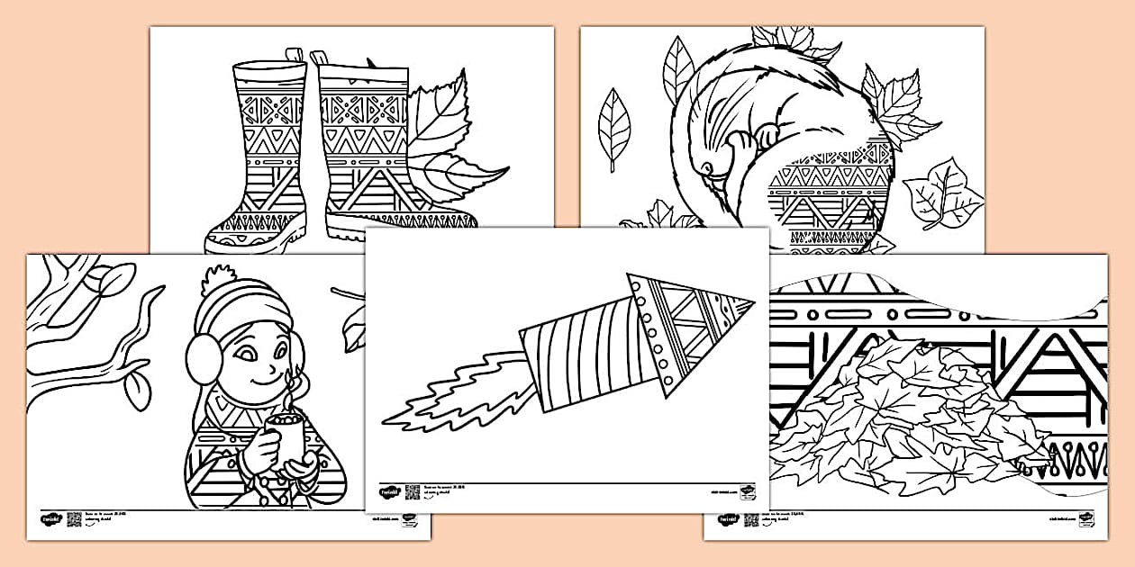 November Mindfulness Colouring - Twinkl - KS1 (teacher made)