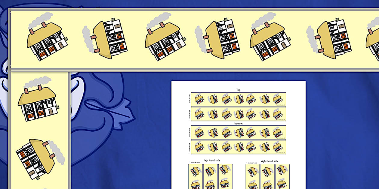 Tudor House A3 Display Border (teacher made) - Twinkl