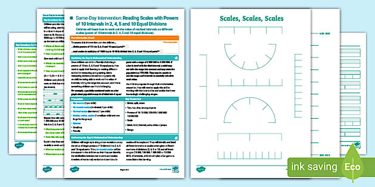 👉 Y6 Intervention: Reading Scales with Power of 10 Intervals