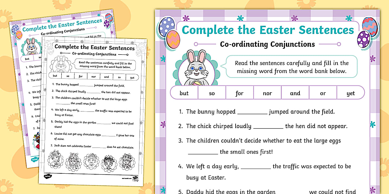Easter-Themed Complete the Sentences (Teacher-Made) - Twinkl