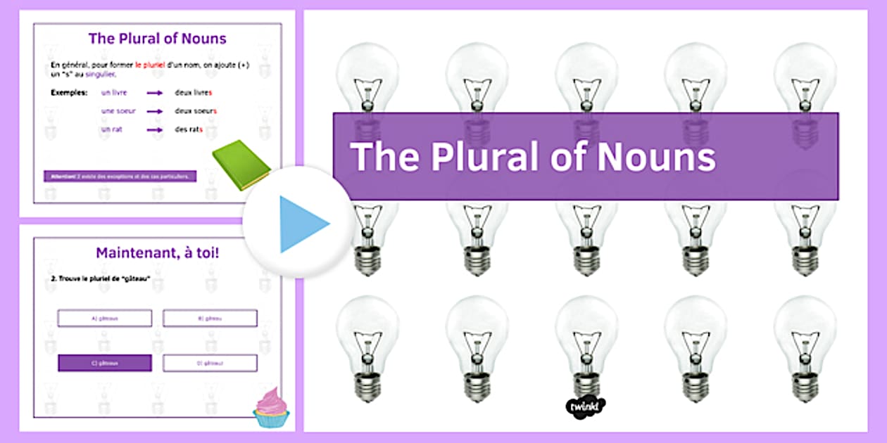 Le pluriel des noms Présentation - Twinkl