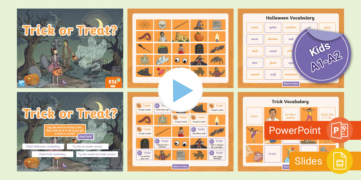 Halloween Vocabulary Game | ESL Halloween Games | Twinkl