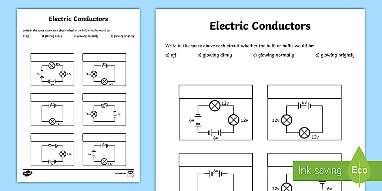 Electric Conductors Worksheets - Twinkl