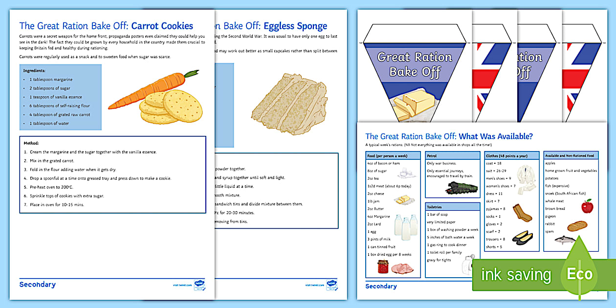 The Great British Ration Bake Off Display Pack - Twinkl