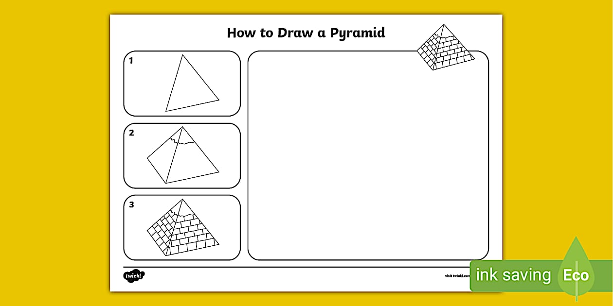 Free How to Draw a Pyramid Activity for Kids! Download here!