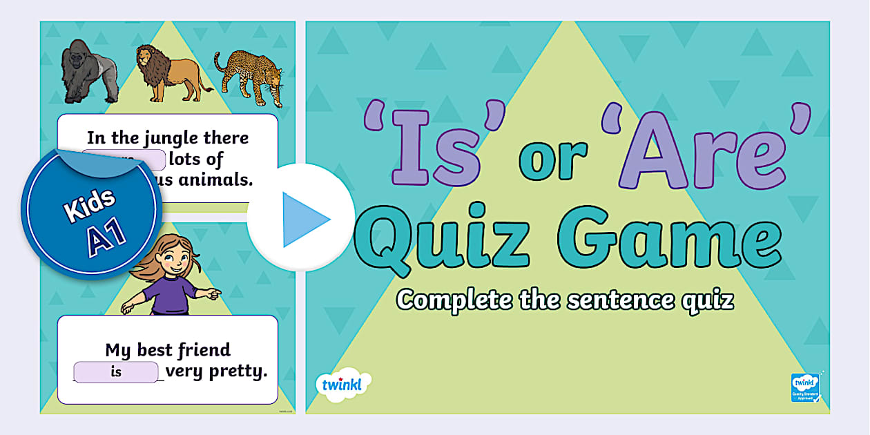 'Is' or 'Are' ESL Quiz Game (teacher made) - Twinkl