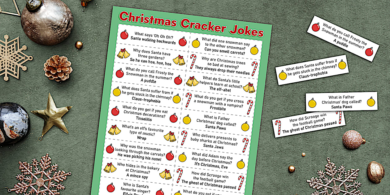 Printable Family Christmas Cracker Jokes | Twinkl Party