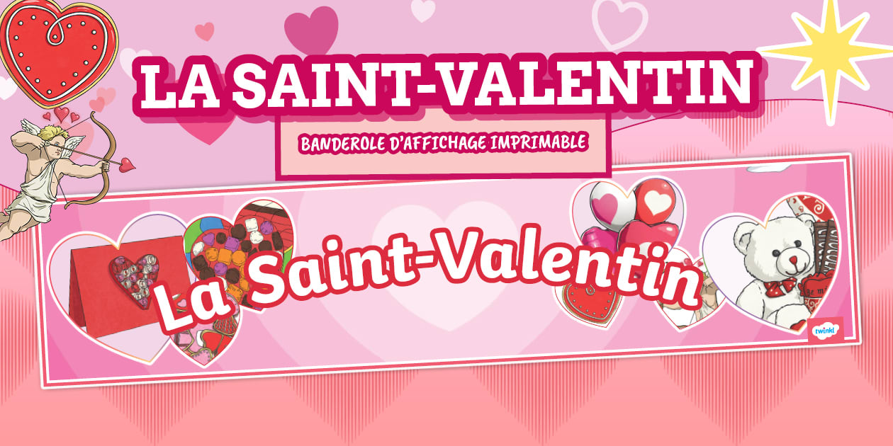 Banderole d'affichage : La Saint-Valentin