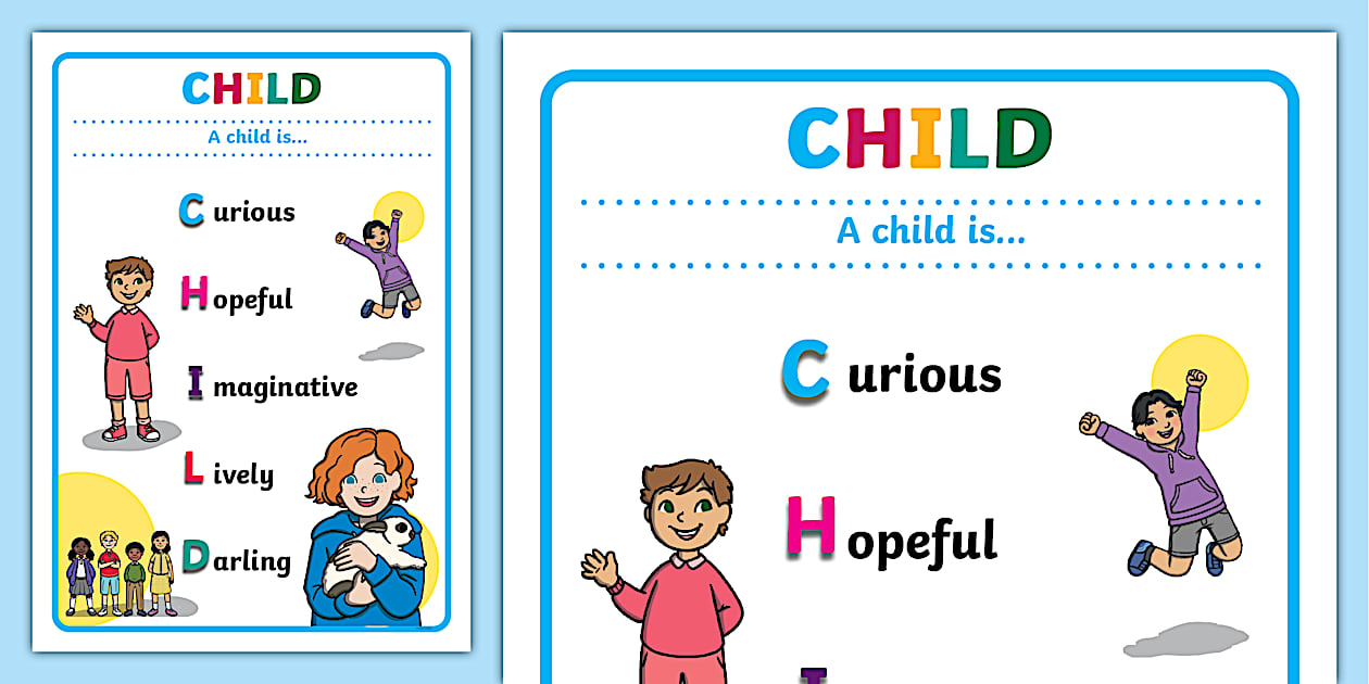 A Child Is… | Acrostic Poster (teacher made) - Twinkl