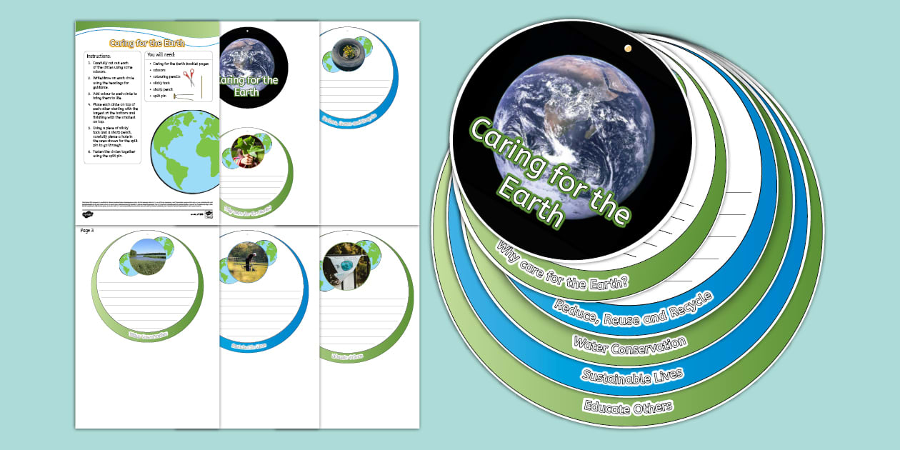 Caring for the Earth Circles Booklet (teacher made) - Twinkl