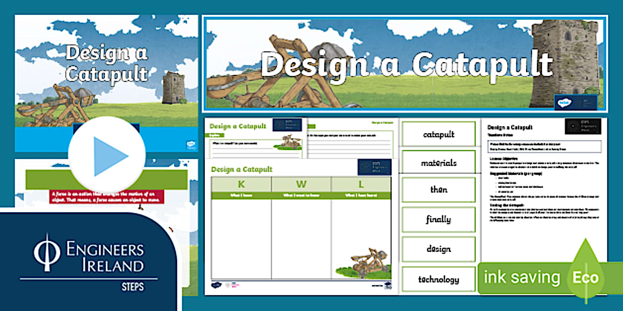FREE! - Catapults for Kids Design (teacher made) - Twinkl