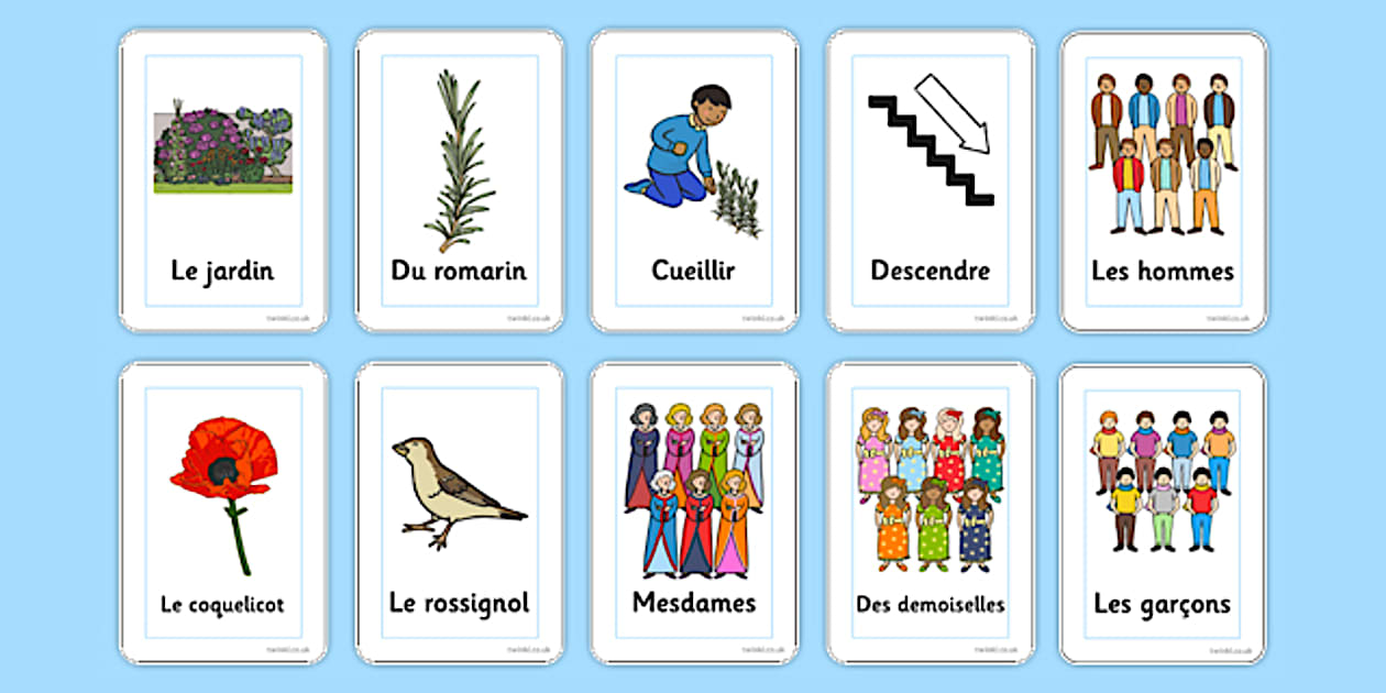 Flashcards Gentil Coquelicot French (teacher made) - Twinkl
