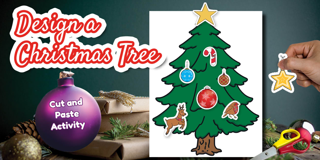 Foundation Phase Life Skills - Cut and Paste Christmas Tree - Worksheet ...