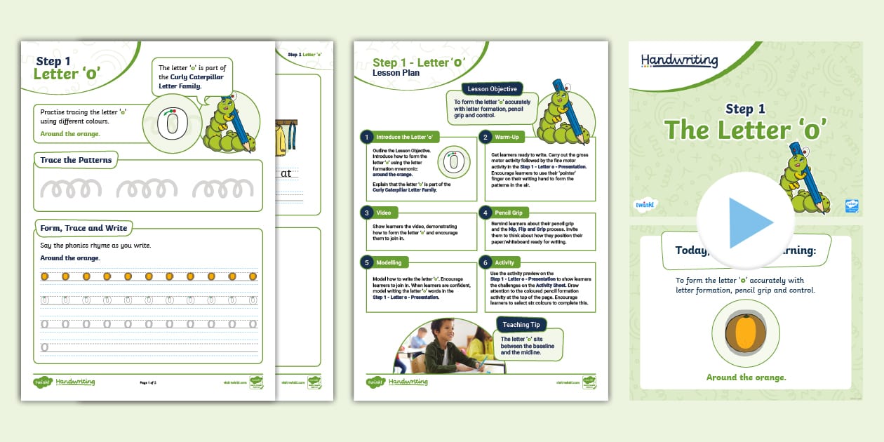 Twinkl Handwriting Scheme: Step 1 Letter 'o' Pack