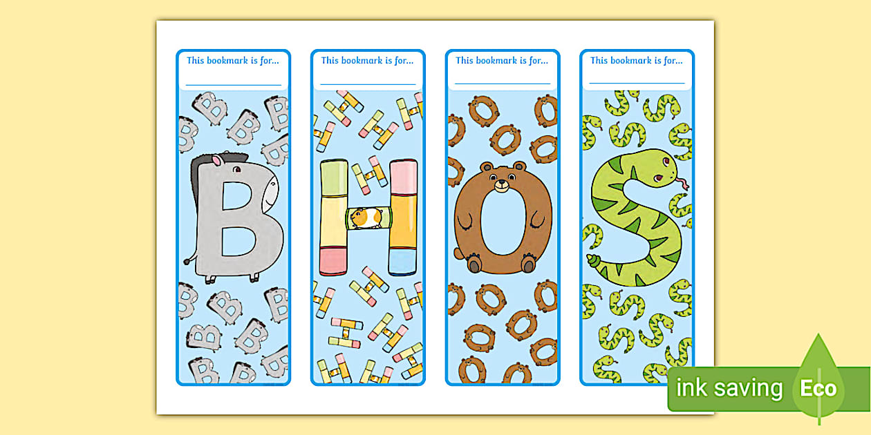 Big Alphabet Letters Bookmarks (teacher made) - Twinkl