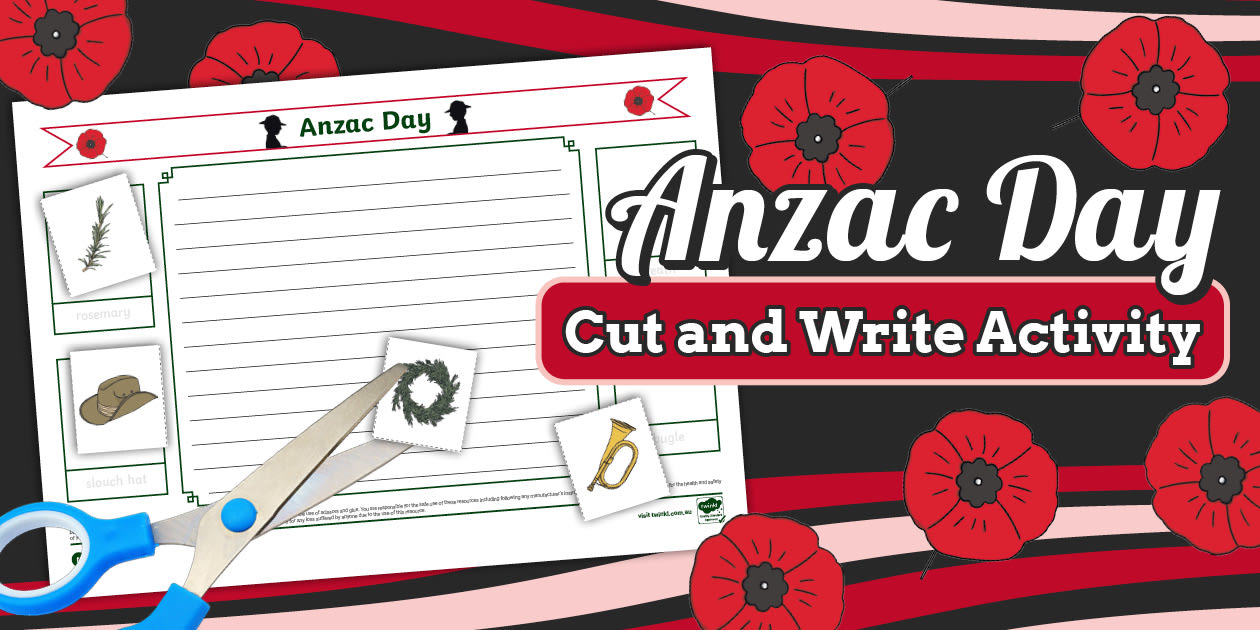Rosemary, Wreaths, Bugles, Slouch Hats, Anzac Day Activity