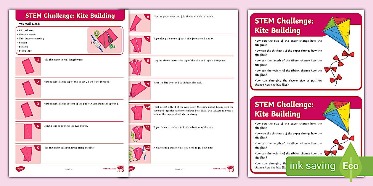 STEM Challenge: Kite Building (Teacher-Made) - Twinkl