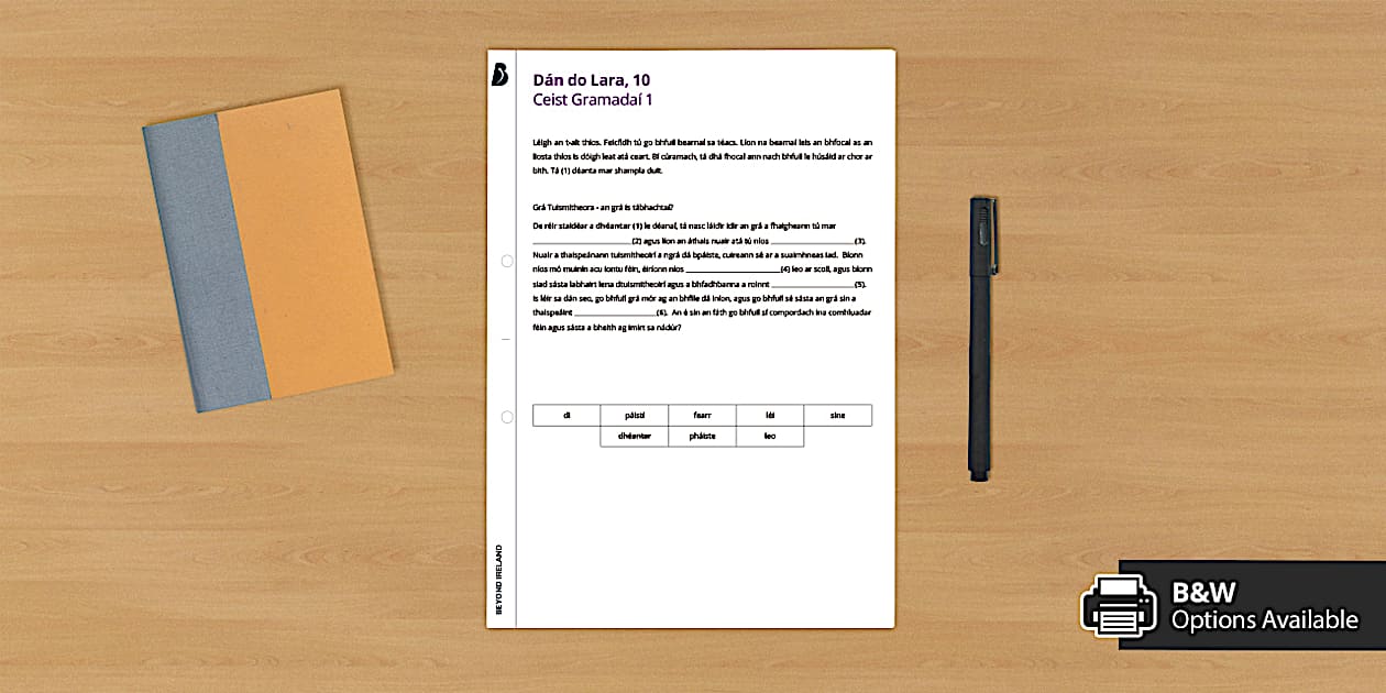 Dán do Lara, 10 Ceist Gramadaí 1