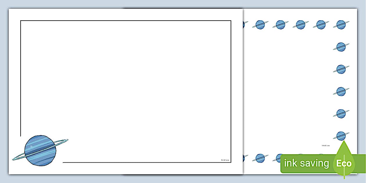 Uranus Landscape Page Borders- Landscape Page Borders