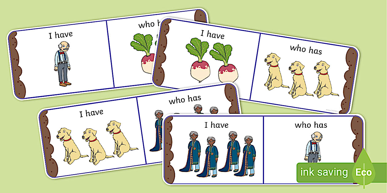 The Enormous Turnip I Have Who Has Counting Activity - counting