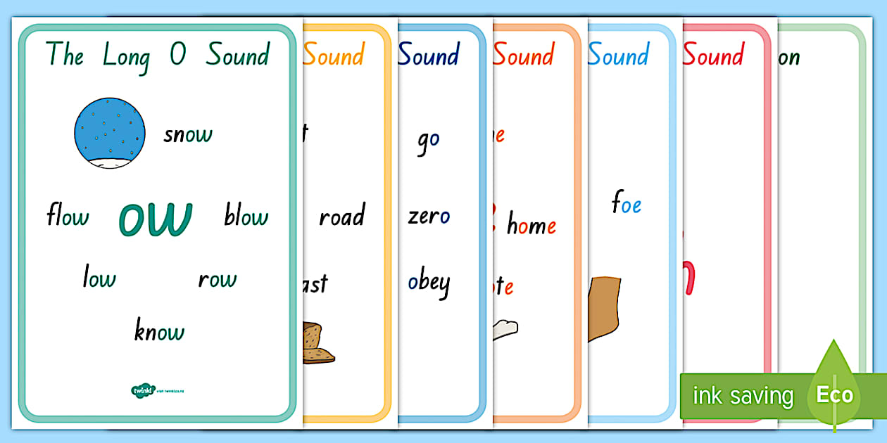 Long Vowel O Words Display Posters | Twinkl