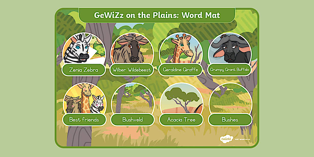 GeWiZz on the Plains: Word Mat (teacher made) - Twinkl