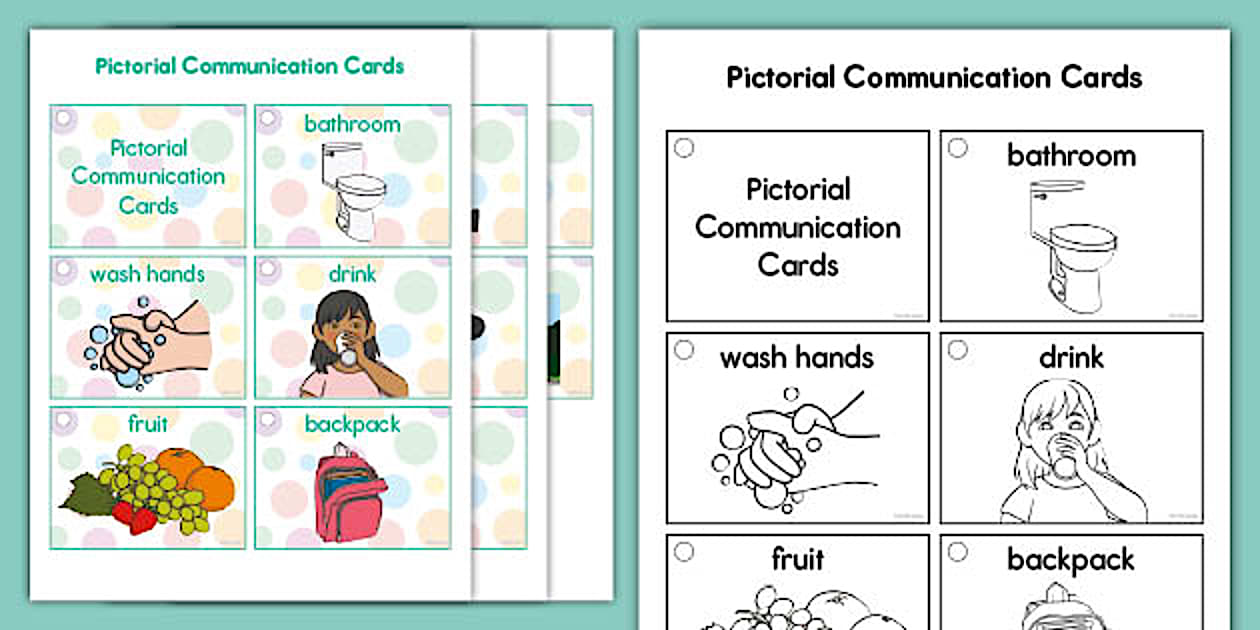 Pictorial Communication Lanyard Cards (Teacher-Made)