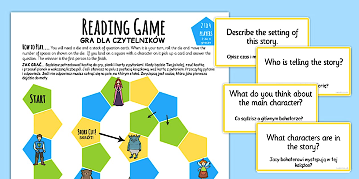 Reading Comprehension Board Game Polish Translation - Twinkl
