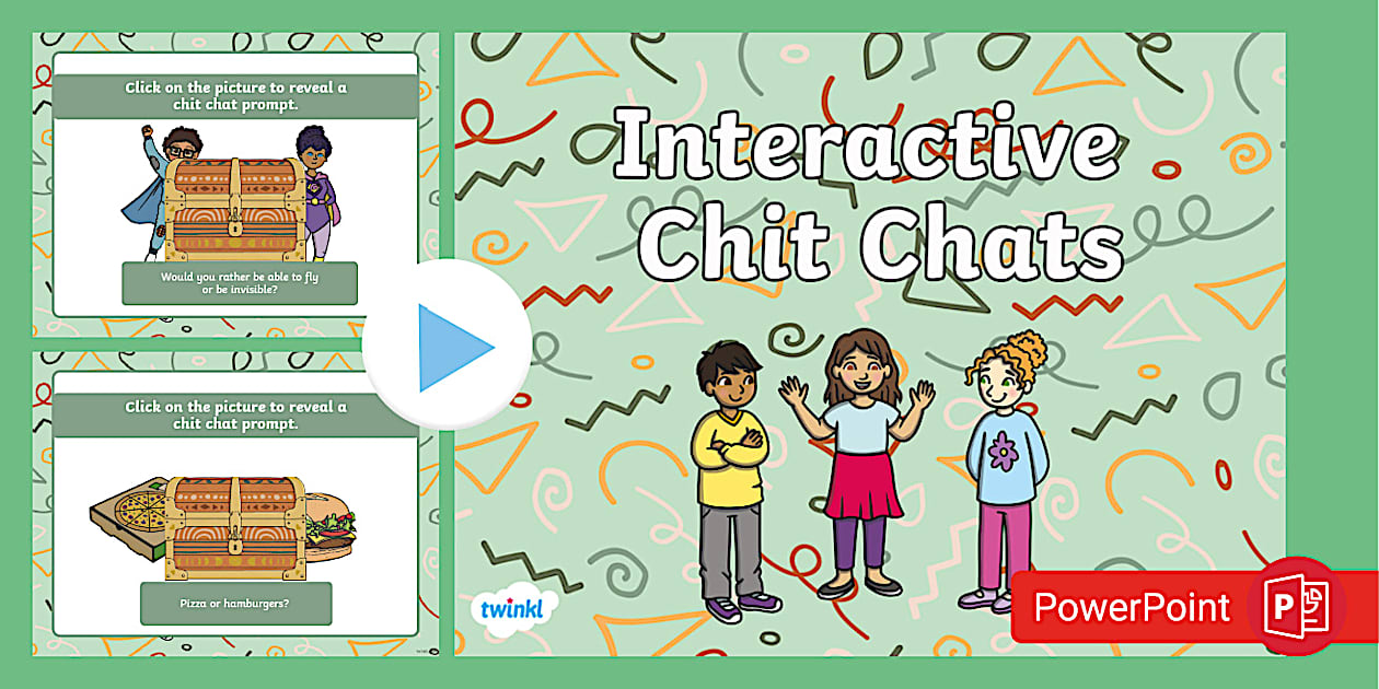 Chit Chat Prompts Interactive PowerPoint (teacher made)