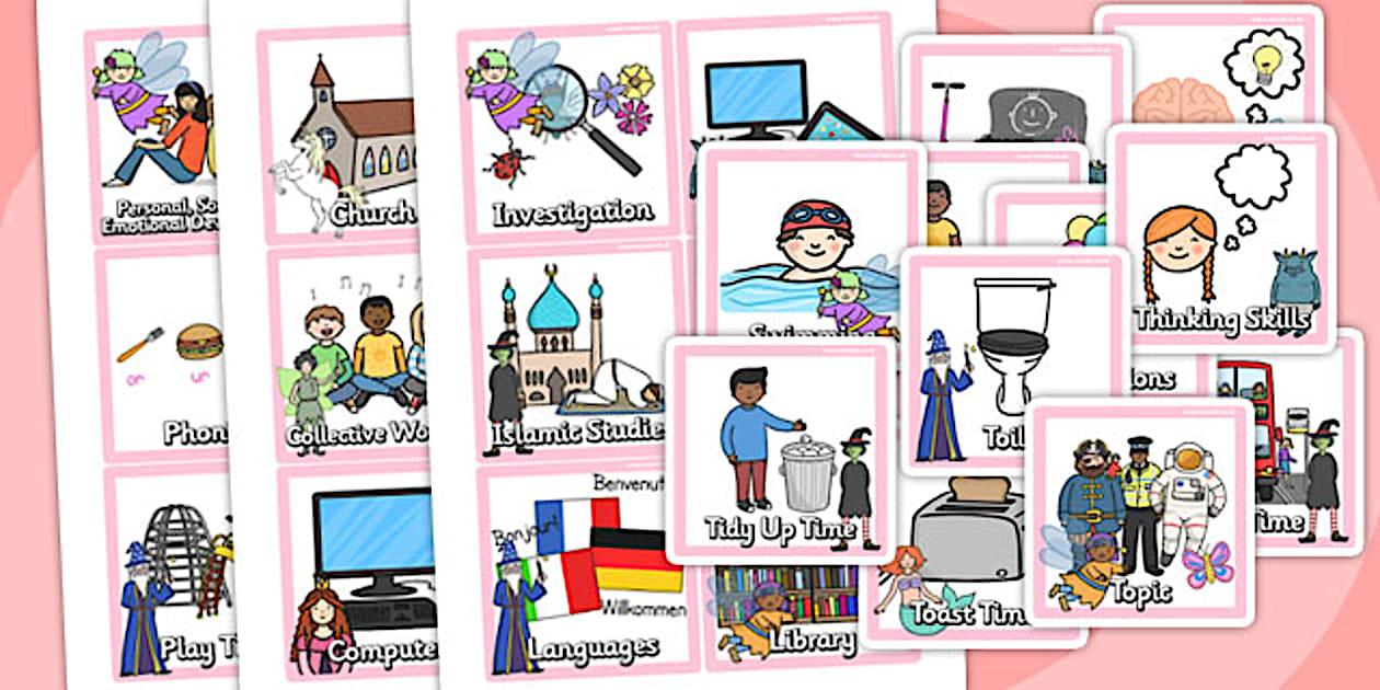 Editable Fantasy Themed KS1 Visual Timetable - Twinkl