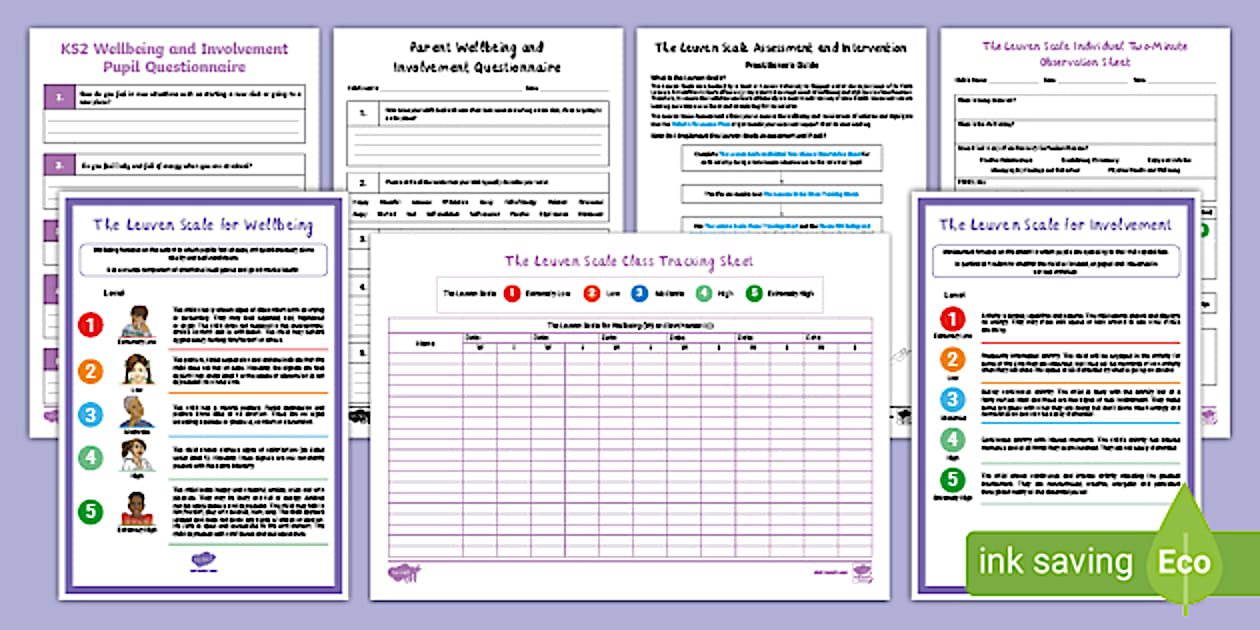Leuven Scale KS2 Wellbeing and Involvement Assessment Pack