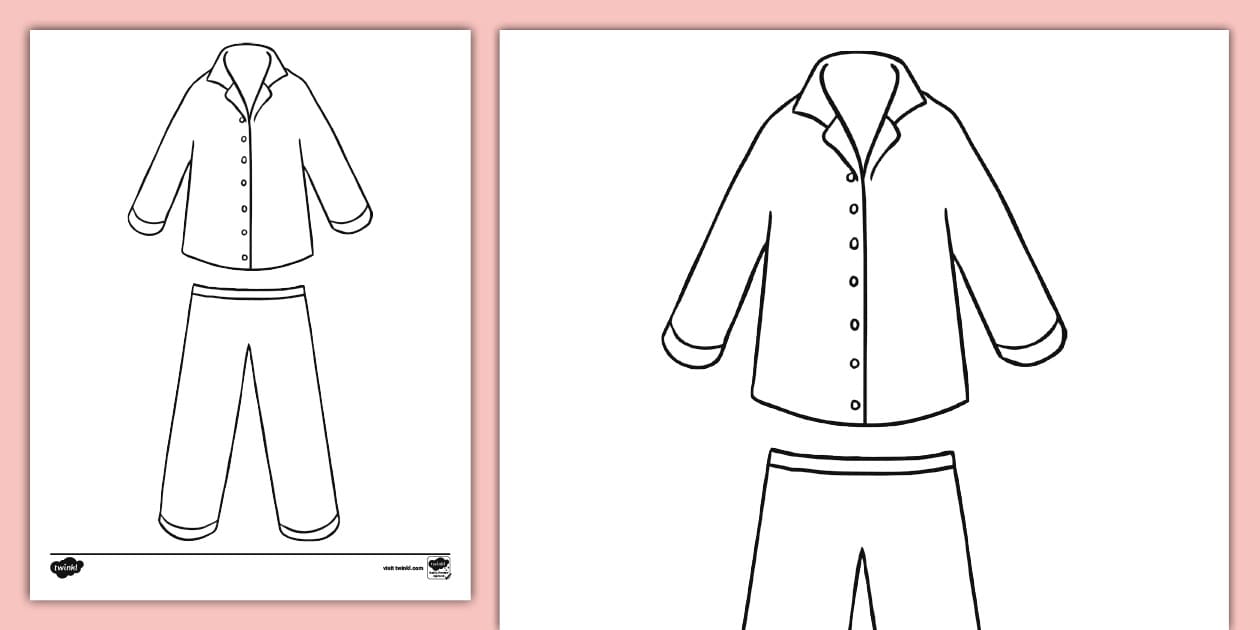 Pajama Template Printable | Health Education | Twinkl USA
