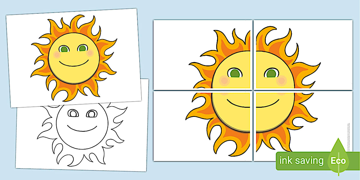 Sun Large Cut-Out (Teacher-Made) - Twinkl