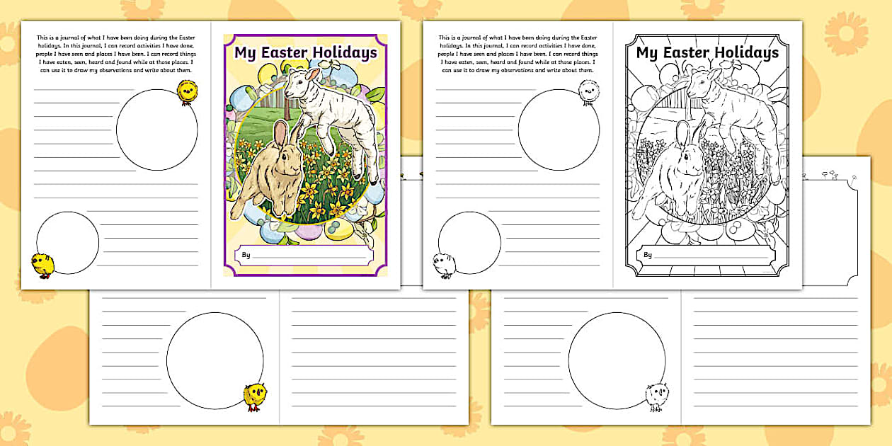 KS2 My Easter Holidays Journal Writing Frame (Teacher-Made)