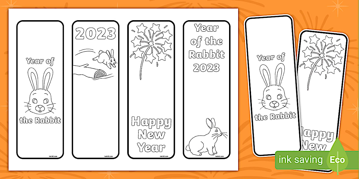 Design a Year of the Rabbit Bookmark | Twinkl (teacher made)