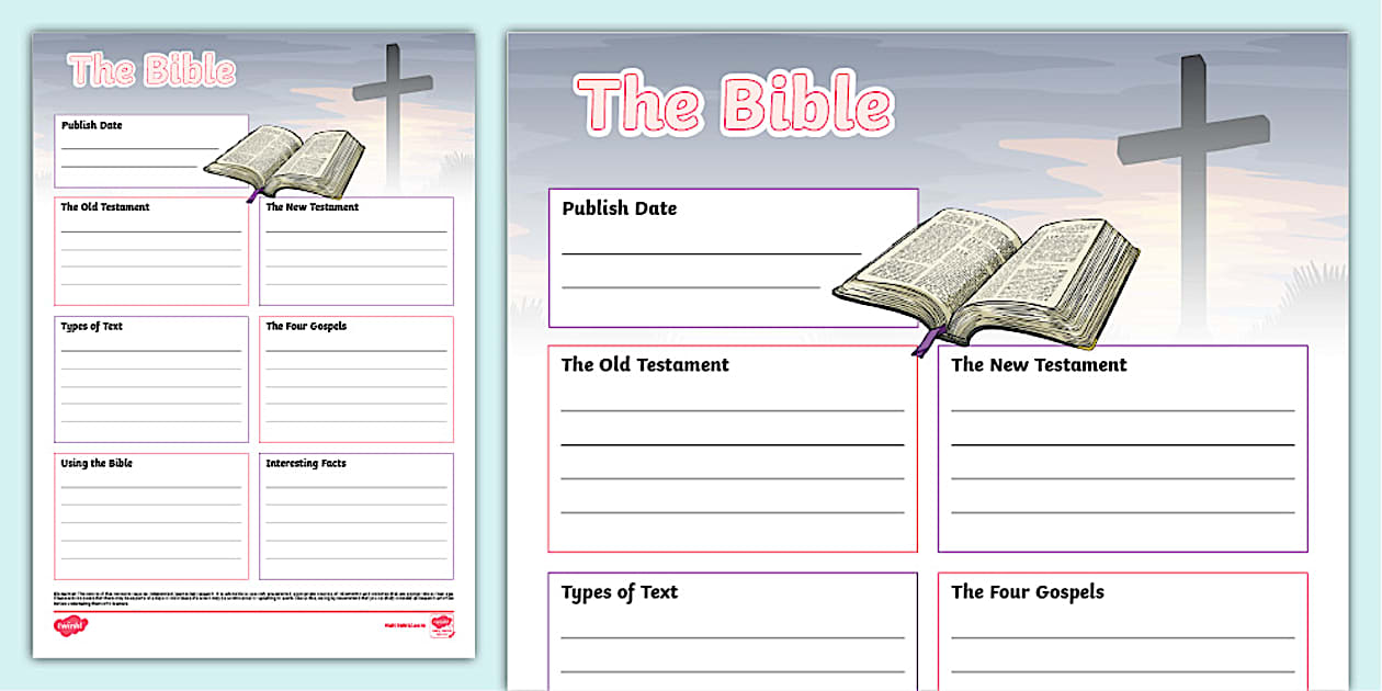 The Bible Fact File Template - Twinkl Primary